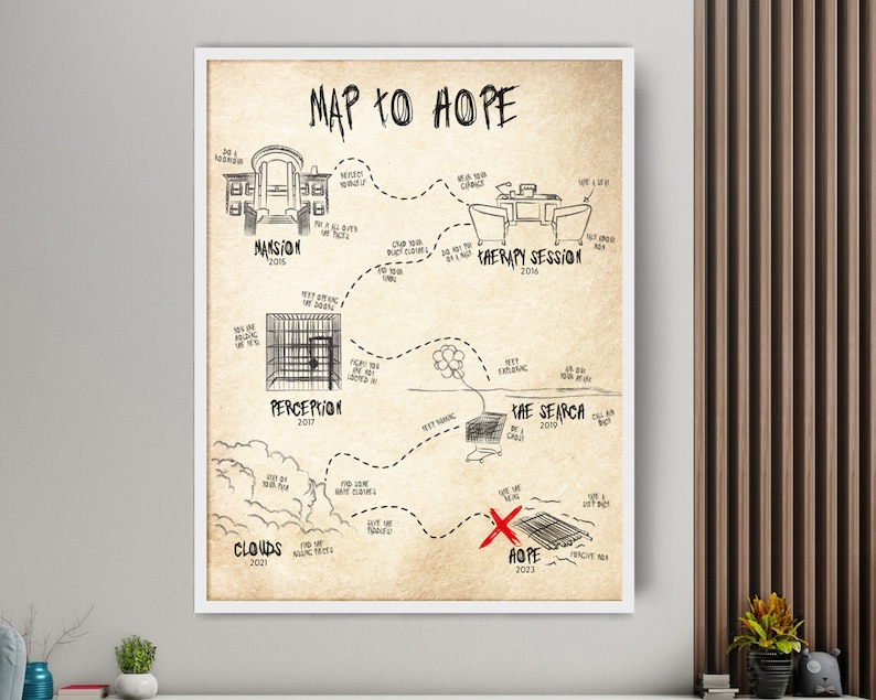 NF Map to Hope Poster NF Art Gift for Music Lovers NF - Etsy