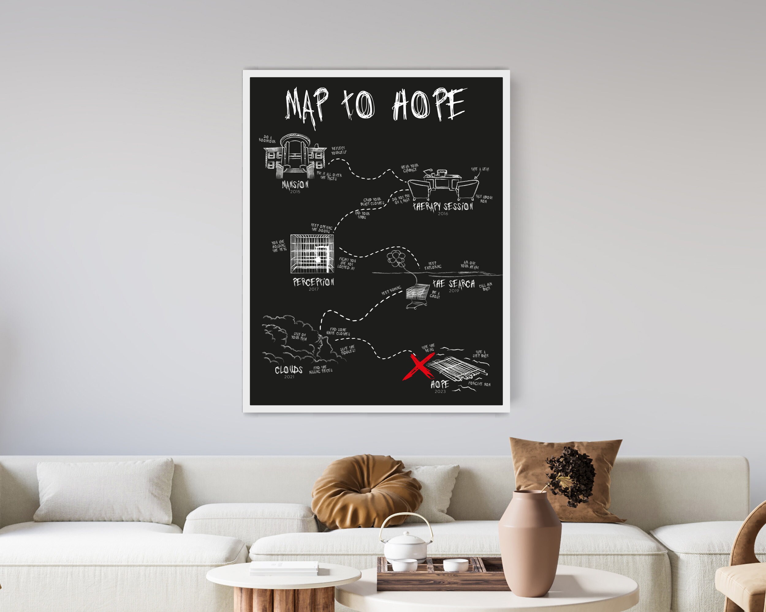 NF Map to Hope Poster NF Art Gift for Music Lovers NF - Etsy