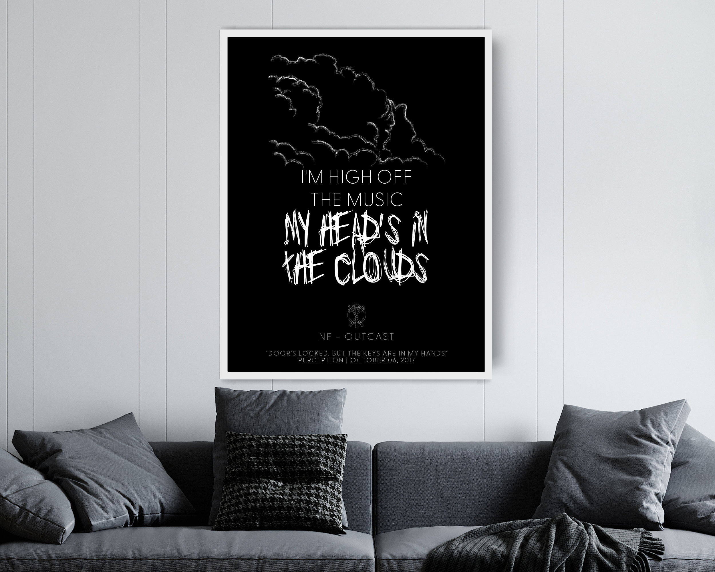 NF Perception Poster NF Art High off Head in the Clouds - Etsy
