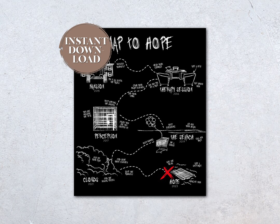 NF Map to Hope Poster NF Art Gift for Music Lovers NF - Etsy
