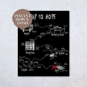 NF Map to Hope Poster NF Art Gift for Music Lovers NF - Etsy