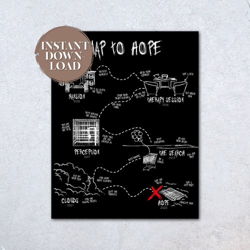 NF Map to Hope Poster NF Art Gift for Music Lovers NF - Etsy