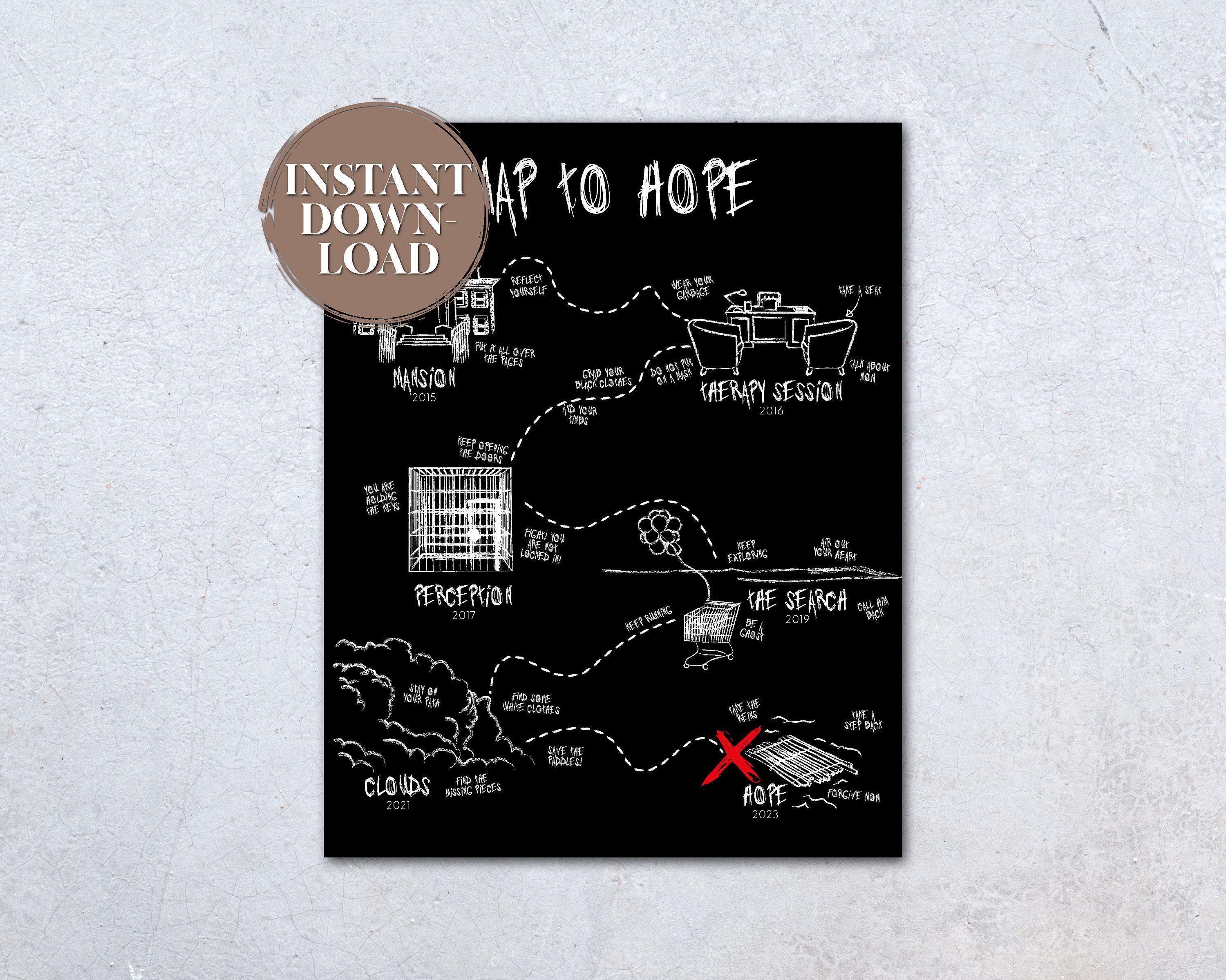 NF Map to Hope Poster NF Art Gift for Music Lovers NF - Etsy
