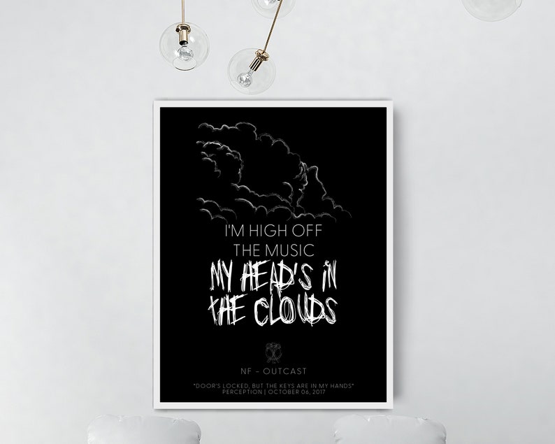 NF Perception Poster NF Art High off Head in the Clouds - Etsy