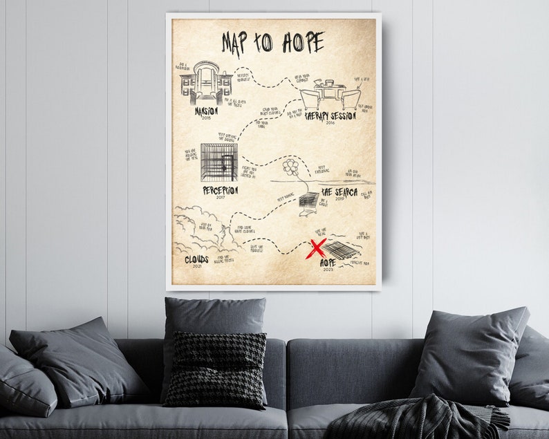 NF Map to Hope Poster NF Art Gift for Music Lovers NF - Etsy Australia