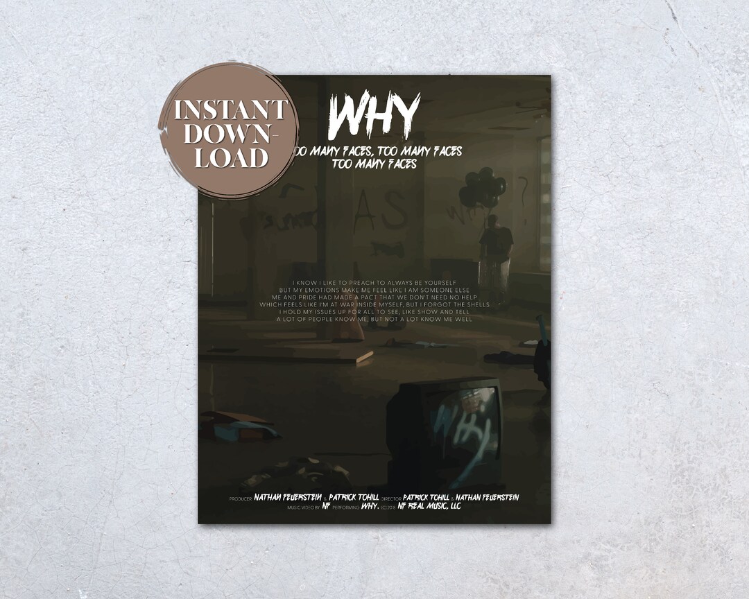 NF the Search Poster NF Art Gift for Music Lovers NF Merch Gift for Him ...