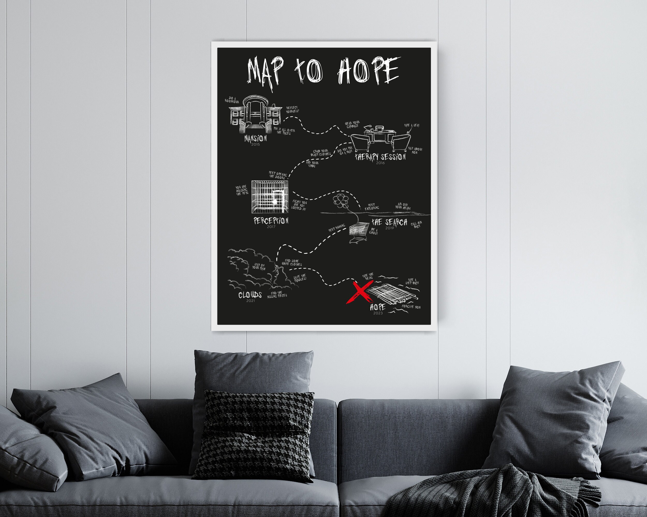 NF Map to Hope Poster NF Art Gift for Music Lovers NF - Etsy
