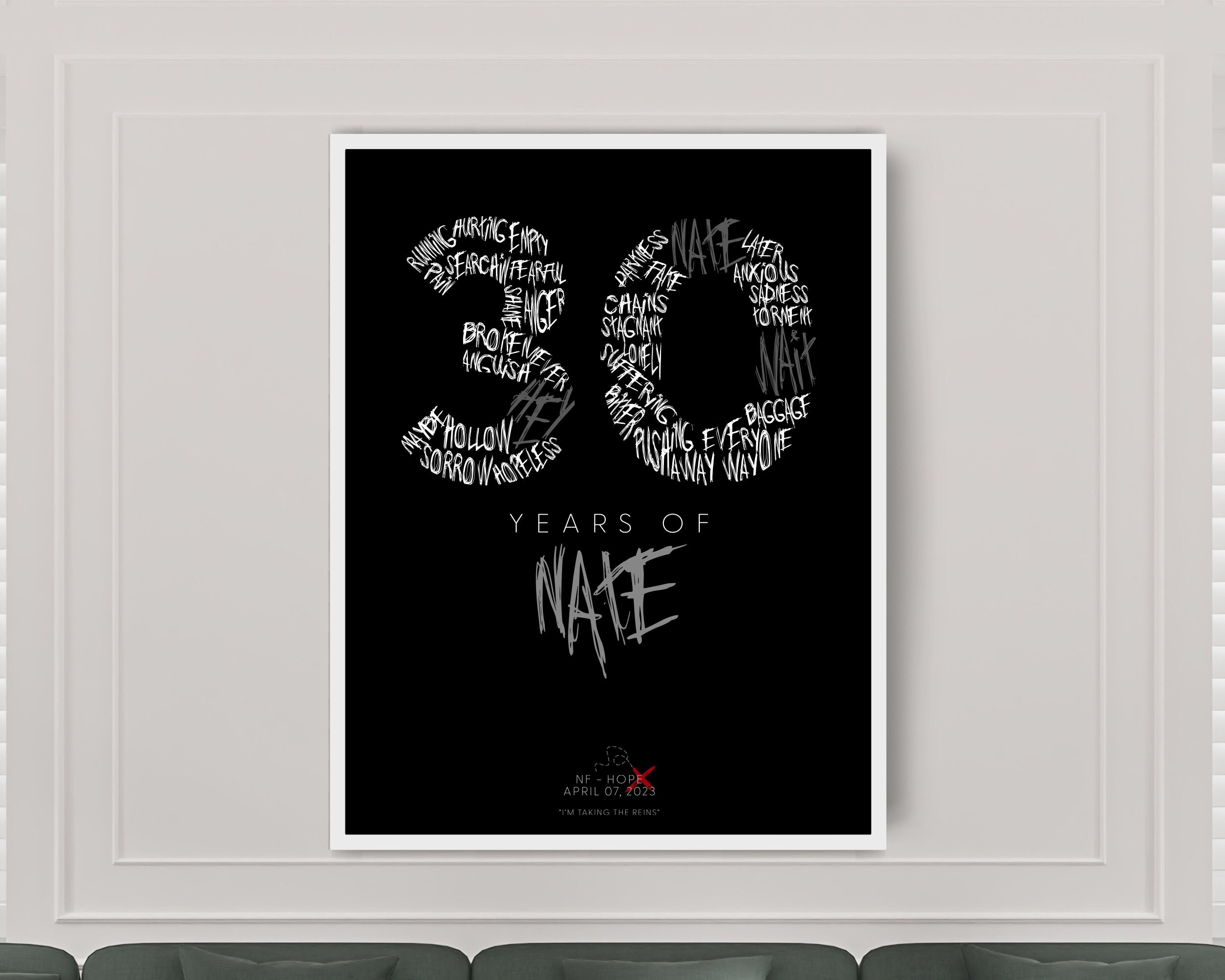 NF Hope Poster NF Art 30 Years of Nate Gift Music Lovers - Etsy