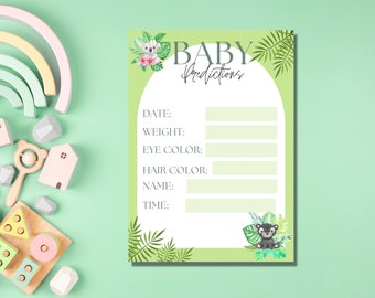 Baby Shower Game Printable, Baby Birth Predictions, Gender Neutral ...
