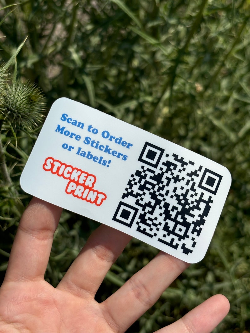 Custom QR Code Stickers Choose Your Size Matte or Glossy Laminate Oil ...