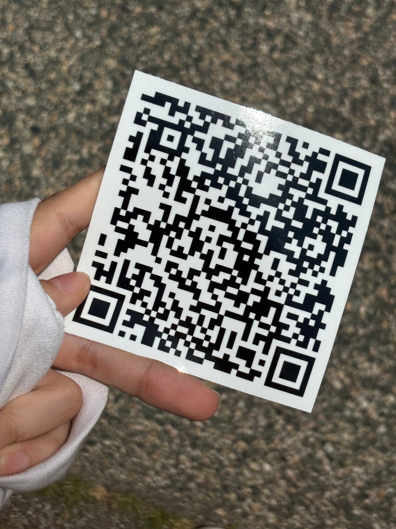 Custom QR Code Stickers Choose Your Size Matte or Glossy Laminate Oil ...