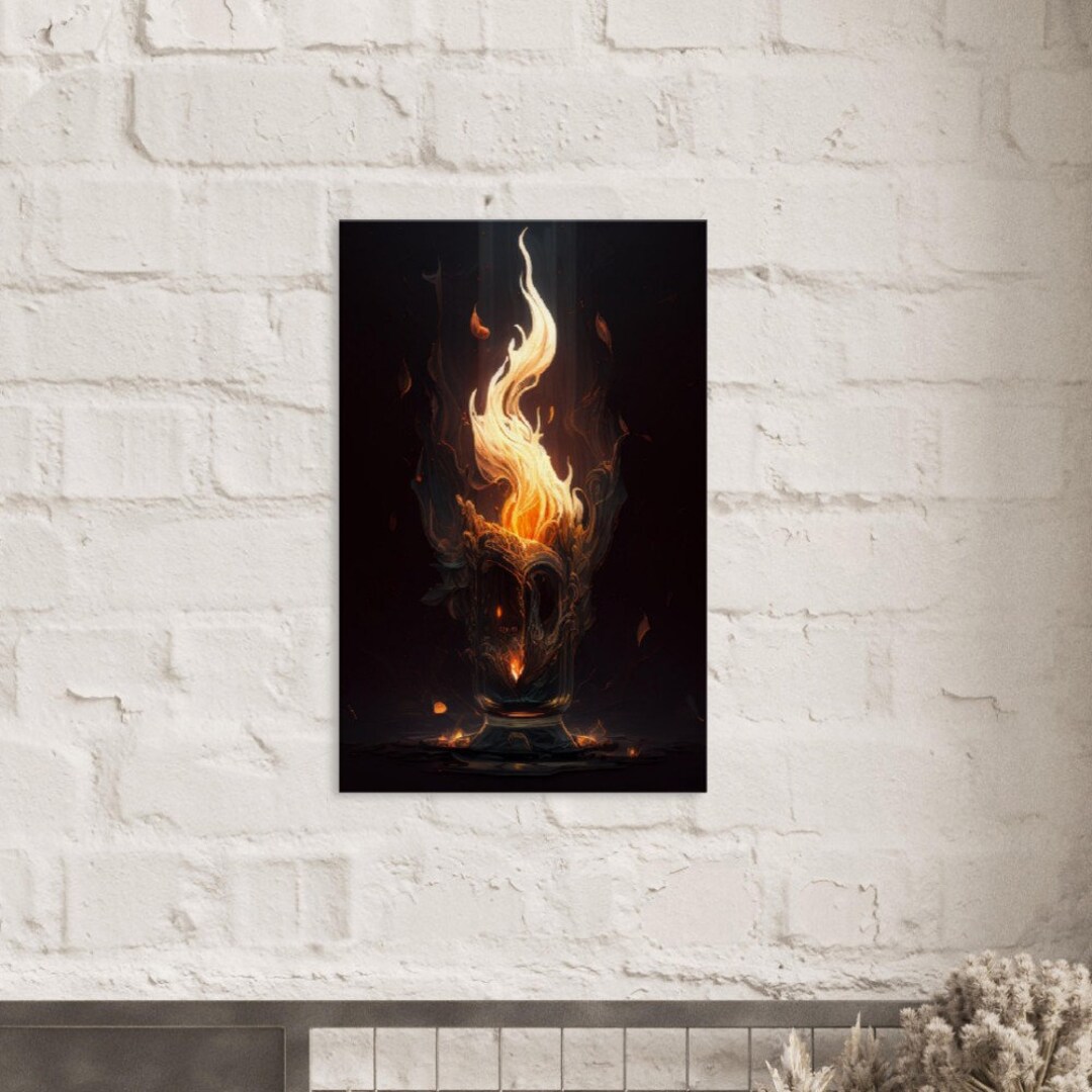 The Flickering Flame Wall Art Canvas - Etsy