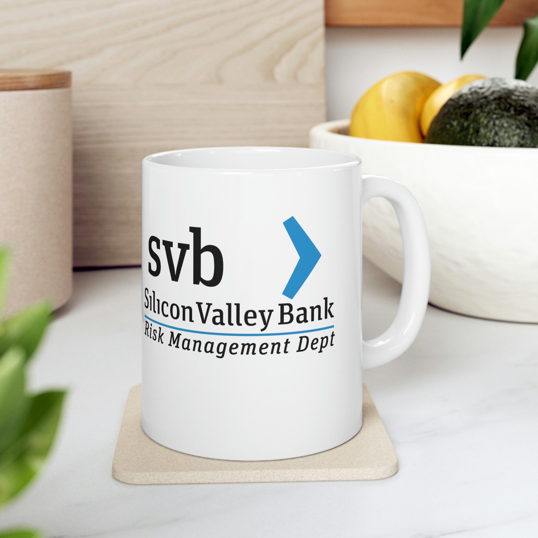 Silicon Valley Bank Risk Management Department Mug ,SVB Funny Finance Banking Mug