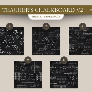 Teacher Blackboard Chalk Digital Paper | Classroom Kids Background ...