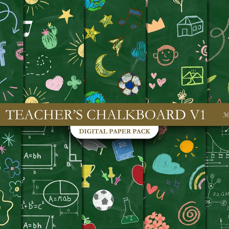 Chalkboard Digital - Etsy