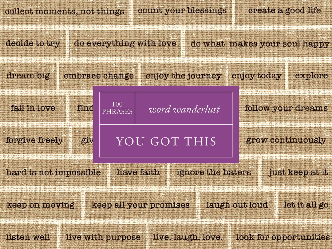 YOU GOT THIS Words for Junk Journal | Affirmation Printables | 100 ...