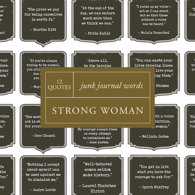 Junk Journal Strong Woman - Etsy