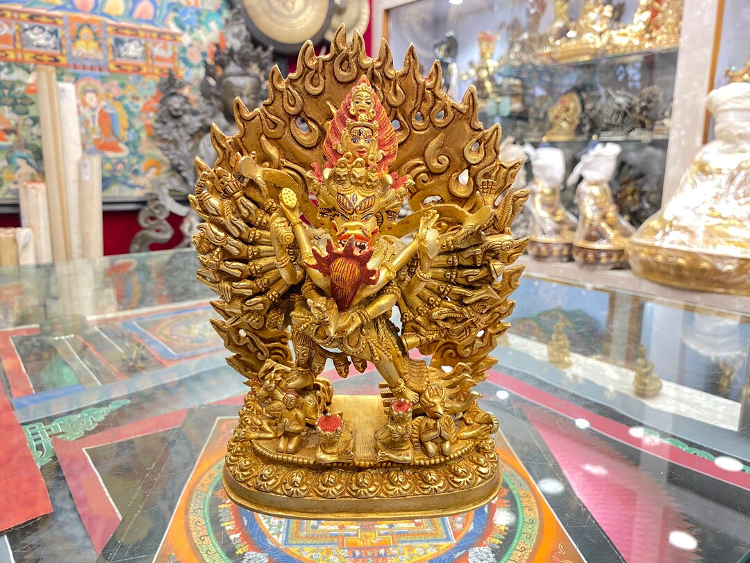 22cm, Yamantaka Statue, Full Gold Plated, Handmade in Nepal. - Etsy