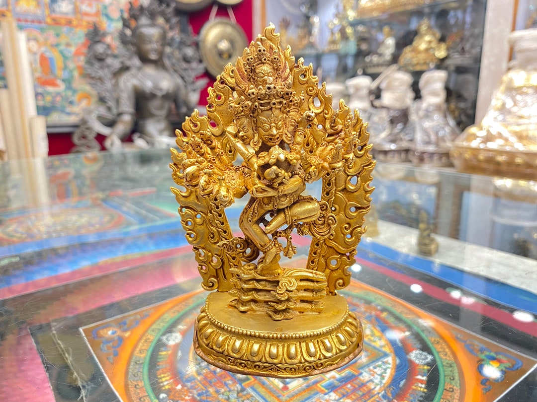 12cm, Hevajra Statue, Heruka, Full Gold Plated, Handmade in Nepal. - Etsy