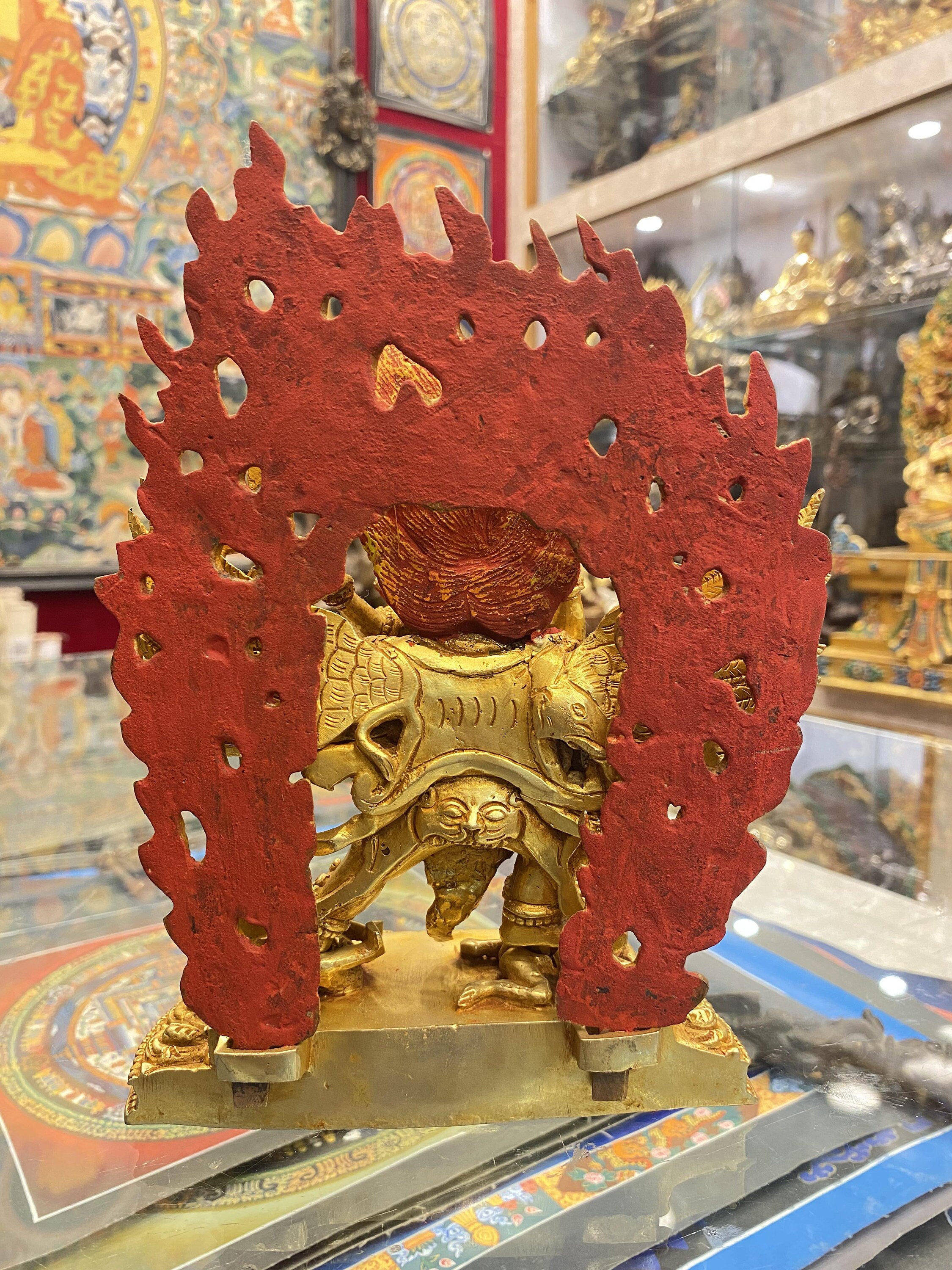 21cm, Hayagriva Statue, With Full Gold Plated and Painted Face ...