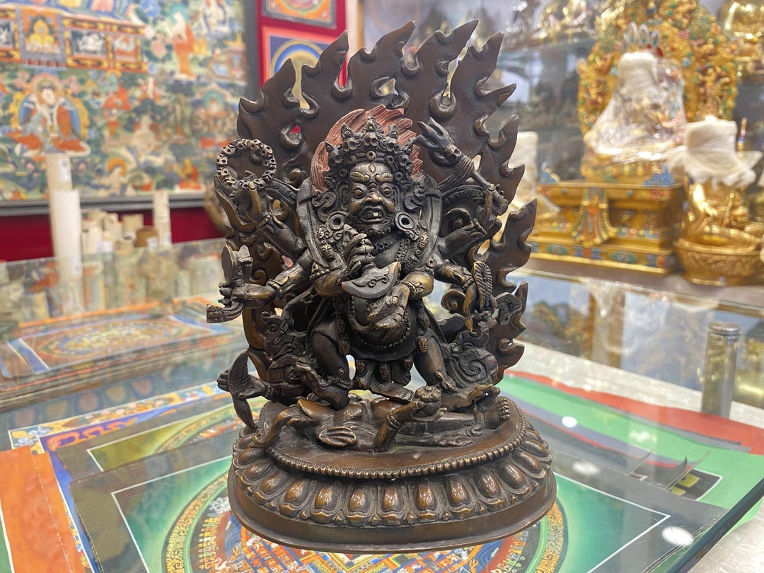 21cm, Black Mahakal Statue, Copper Oxidized, Handmade in Nepal - Etsy