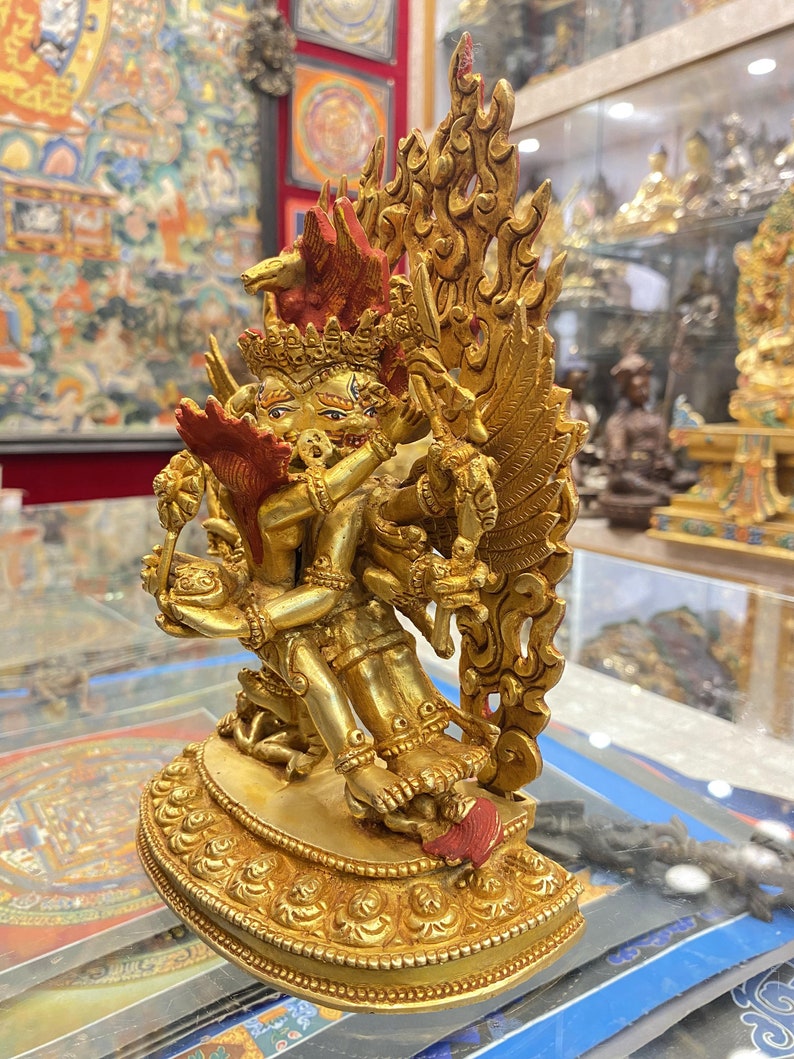 21cm, Hayagriva Statue, With Full Gold Plated and Painted Face ...