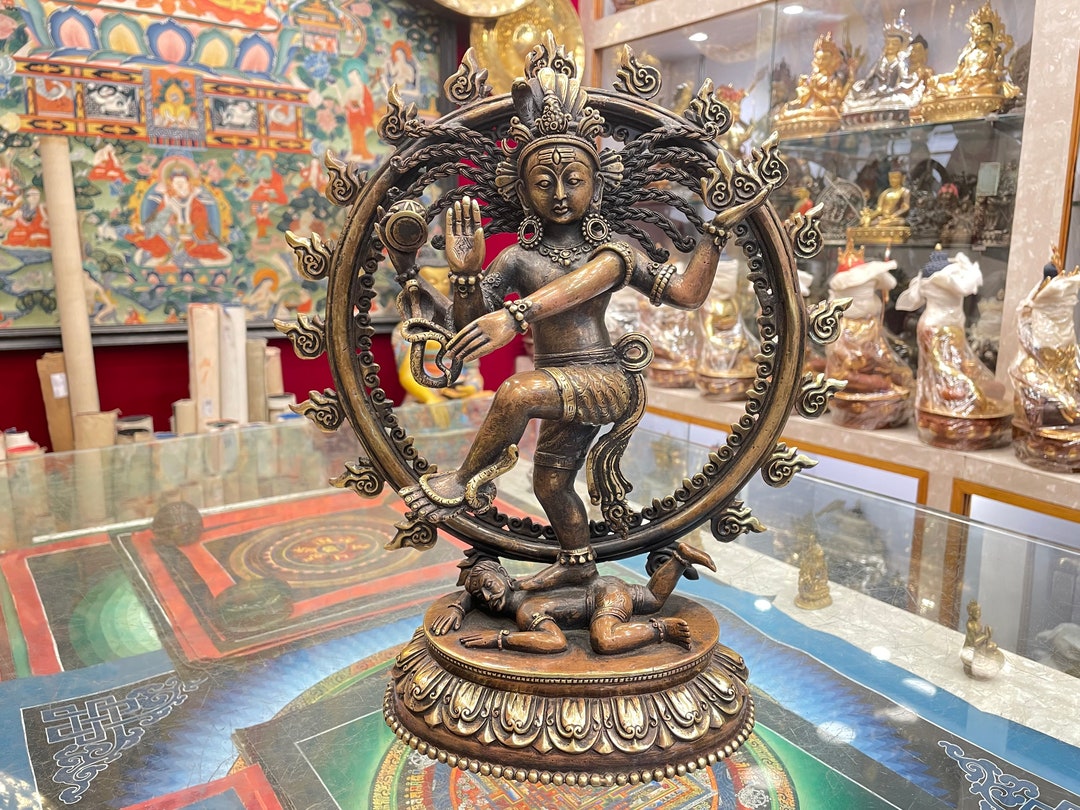 33cm, Nataraja Statue, Sand Casting, Dancing Shiva, Mahadev, Chocolate ...