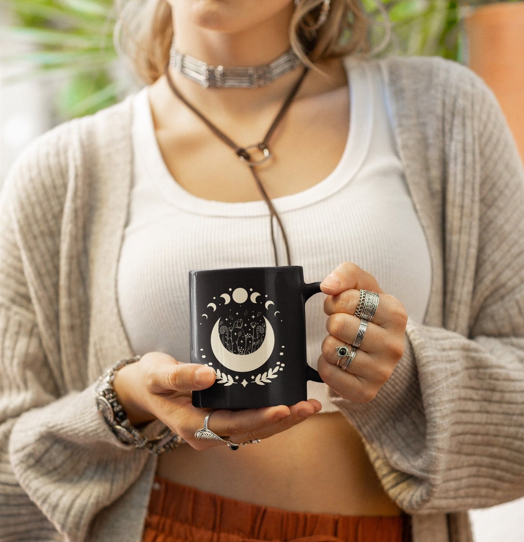 Mystic Moon and Sun Mug Mystical Moon Phase Mug Moon Phase Vintage Moon ...