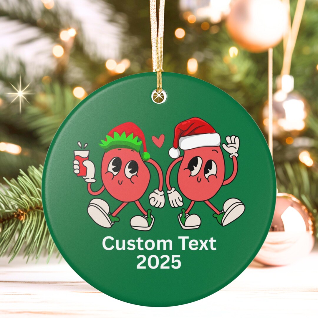 Custom Kidney Ornament, Nephrology Christmas Gift for RN, Dialysis Tech ...