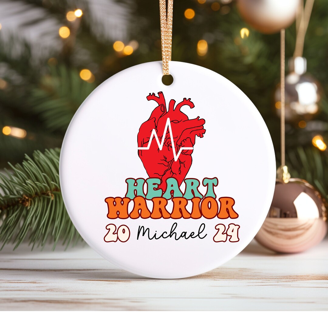 Custom Heart Warrior Ornament: Cardiac Surgery Gift - Etsy