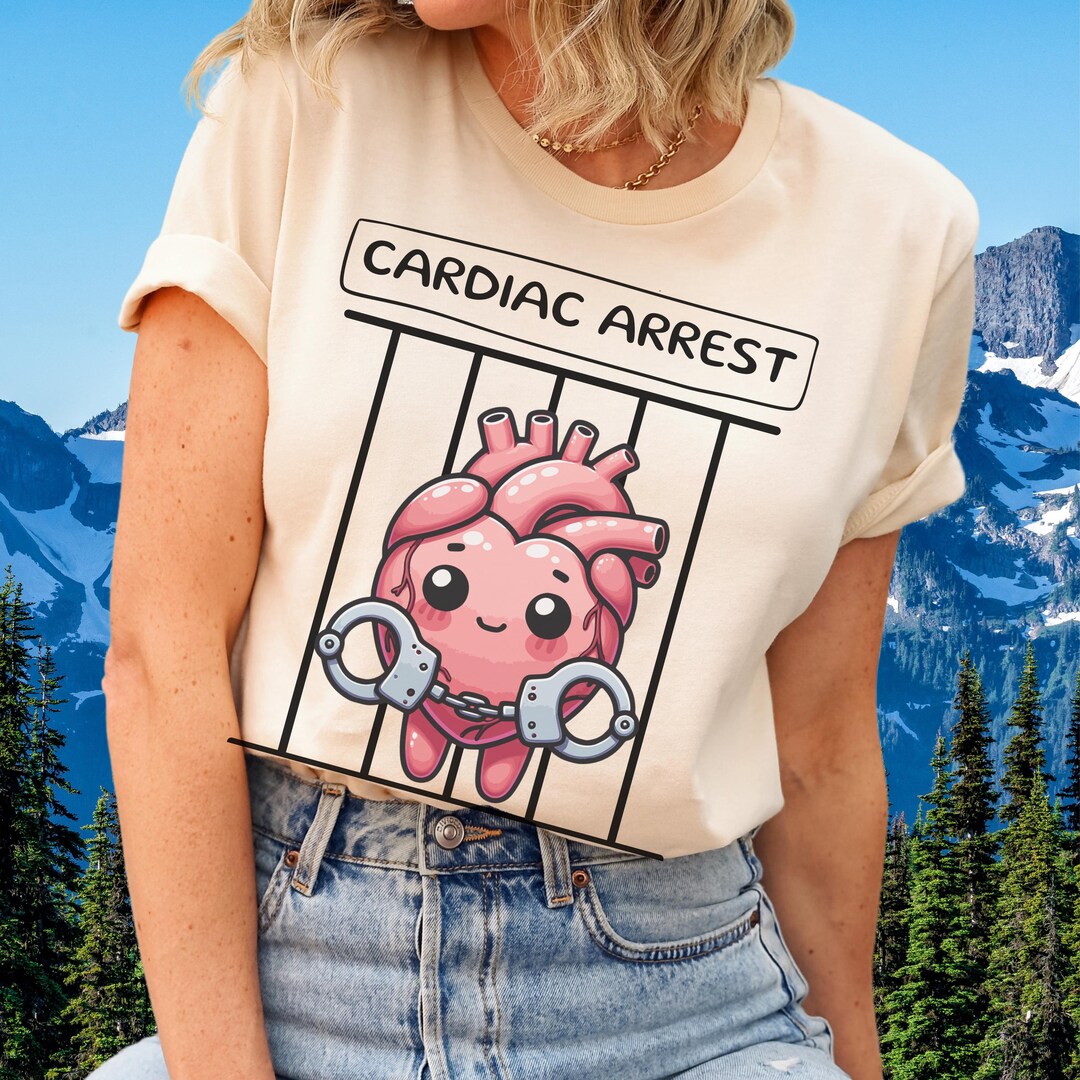 Funny Cardiac Arrest Heart Anatomy Nurse Shirt - CVICU Medical Tee - Etsy