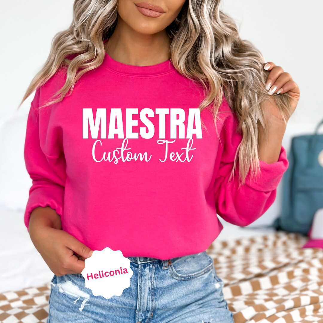 Maestra Shirt Spanish Teacher Sweatshirt Personalized Spanish Shirt ...
