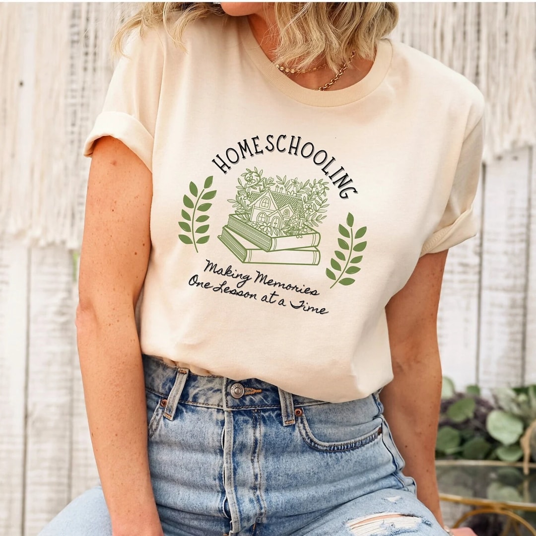 Homeschool Mom Tshirt Home-school Shirt Homeschooling Mama Tee Bookish ...