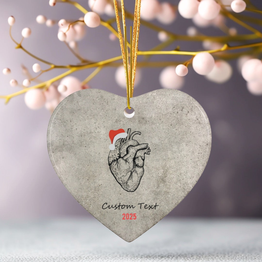Cardiac Nurse Ornament Custom Heart Anatomy Christmas Gift Anatomical ...