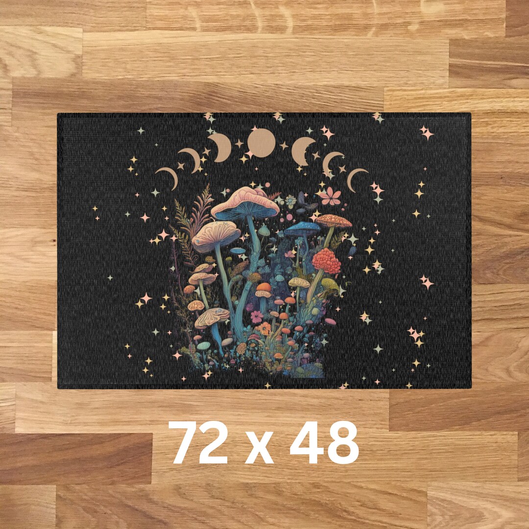 Celestial Moon Area Rug Moon Phase Astrology Rug Home Decor Boho ...