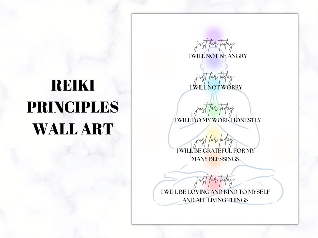 Printable Reiki Principles Wall Art Reiki Prints Prints - Etsy