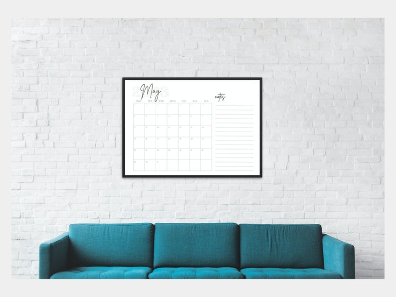 Printable Calendar 2023 Landscape Monthly Calendar - Etsy