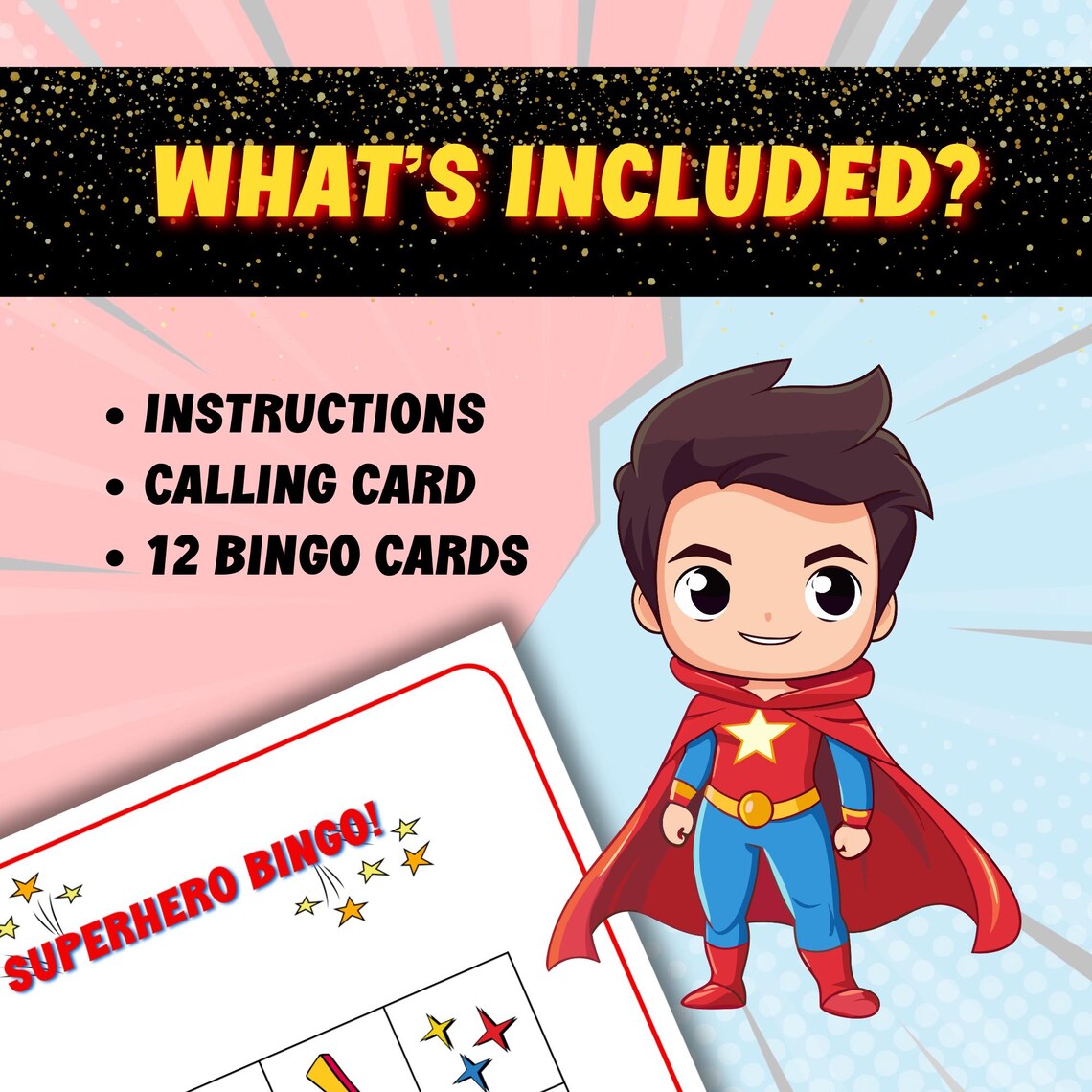 Superhero Bingo for Kids, Superhero Activities and Games for Children ...