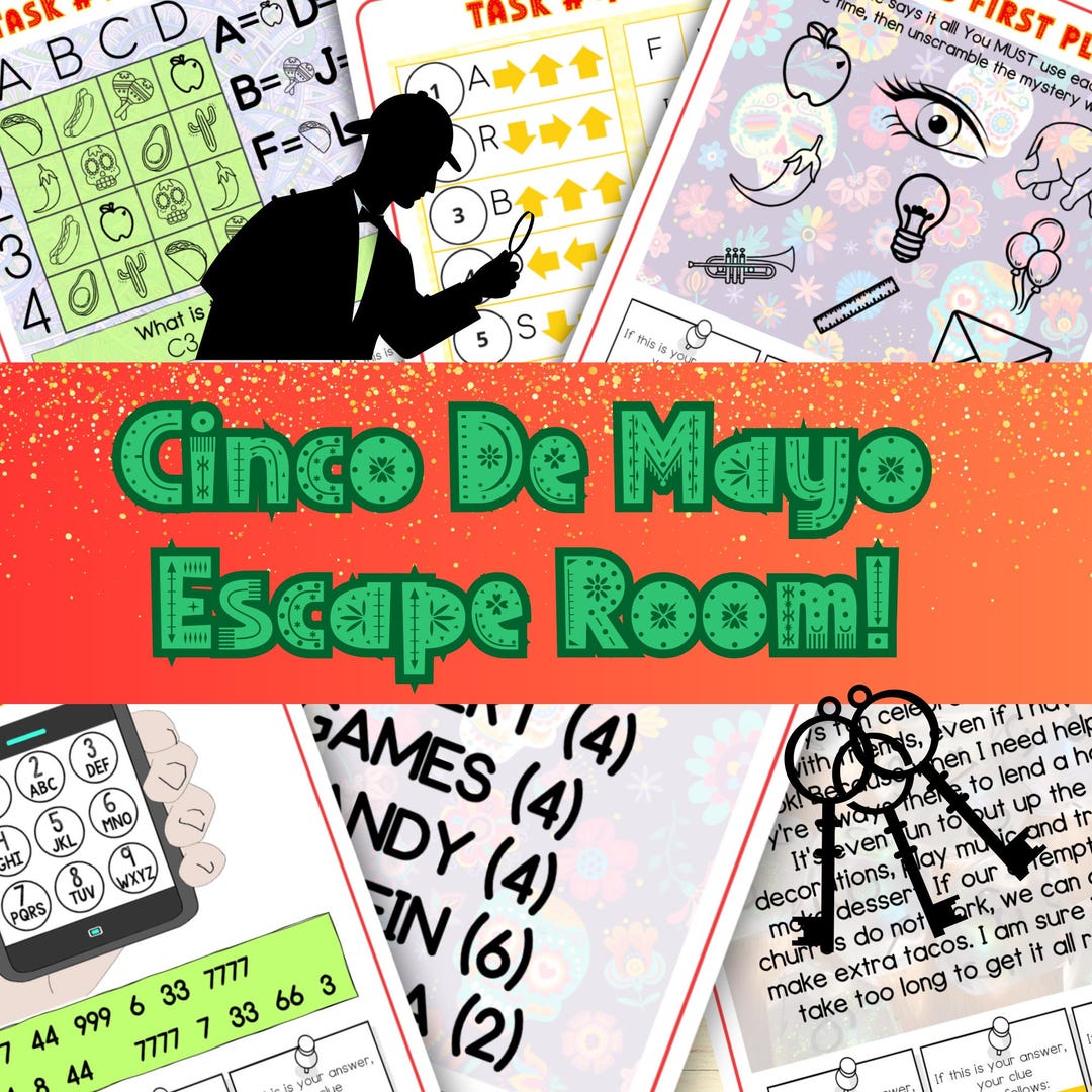 Cinco De Mayo Escape Room for Kids, Cinco De Mayo Activities for ...