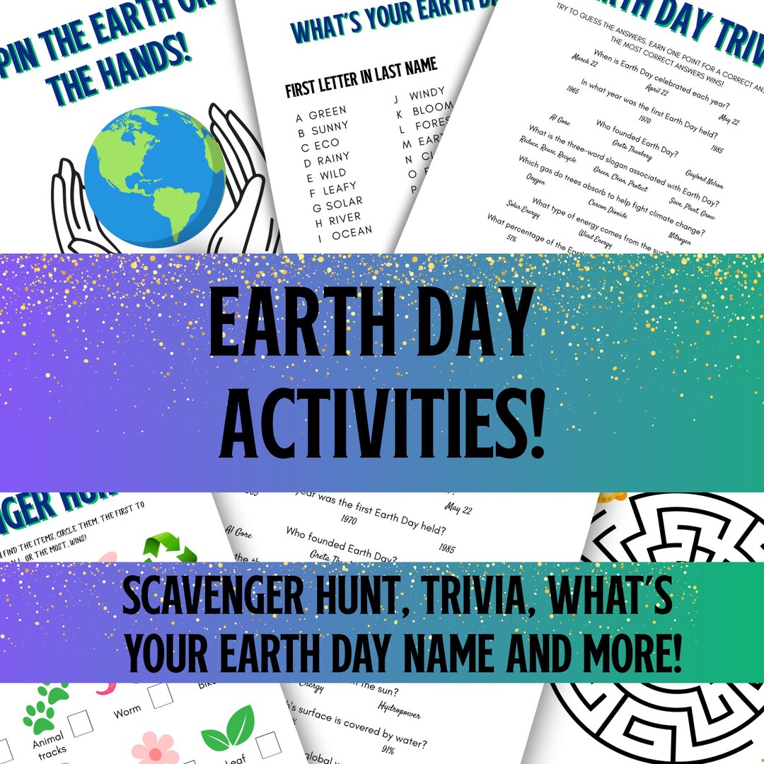 Earth Day Activities for Kids, Earth Day Scavenger Hunt for Children ...