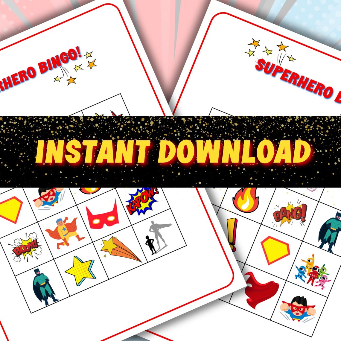Superhero Bingo for Kids, Superhero Activities and Games for Children ...