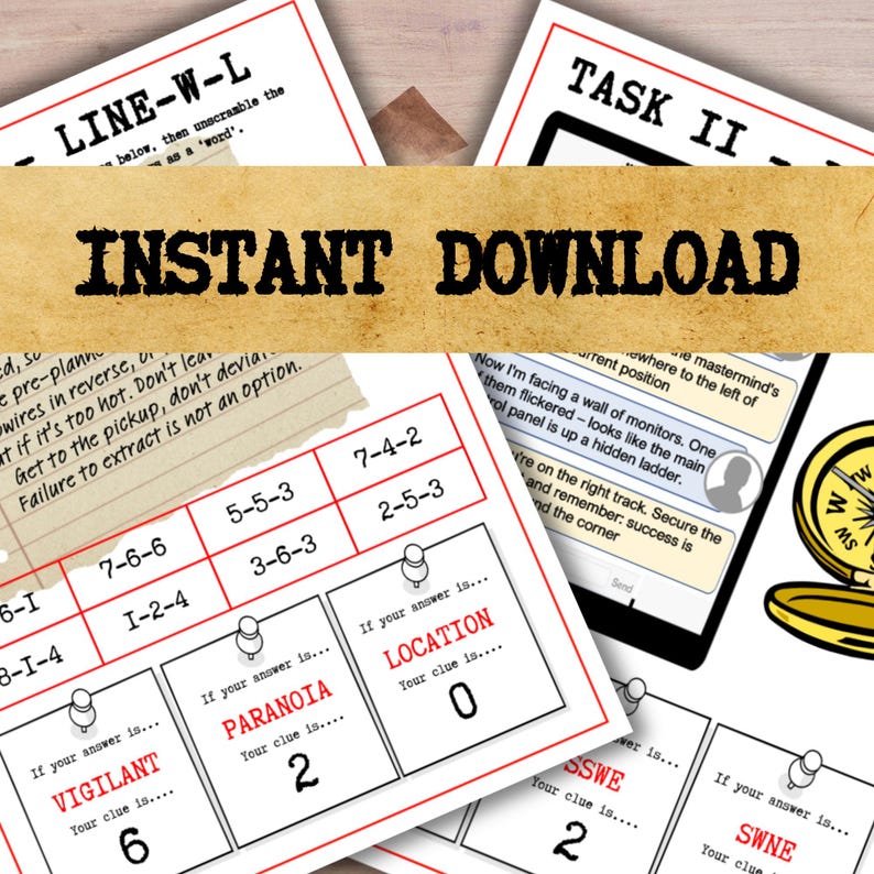 Spy Themed Escape Room for Kids, Spy Activities for Children 8-13 ...