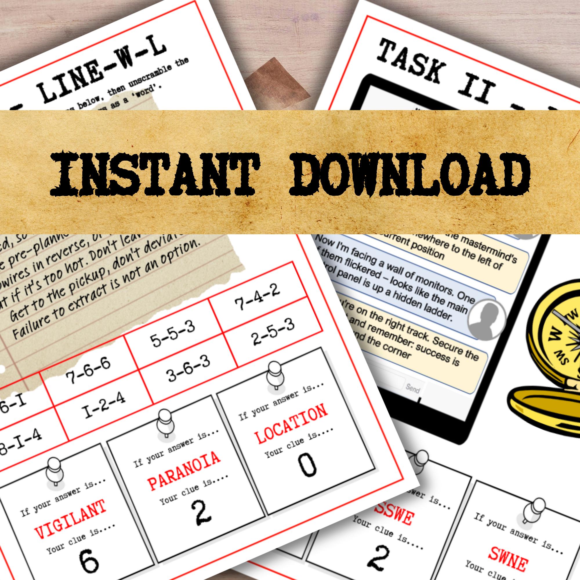 Spy Themed Escape Room for Kids, Spy Activities for Children 8-13 ...