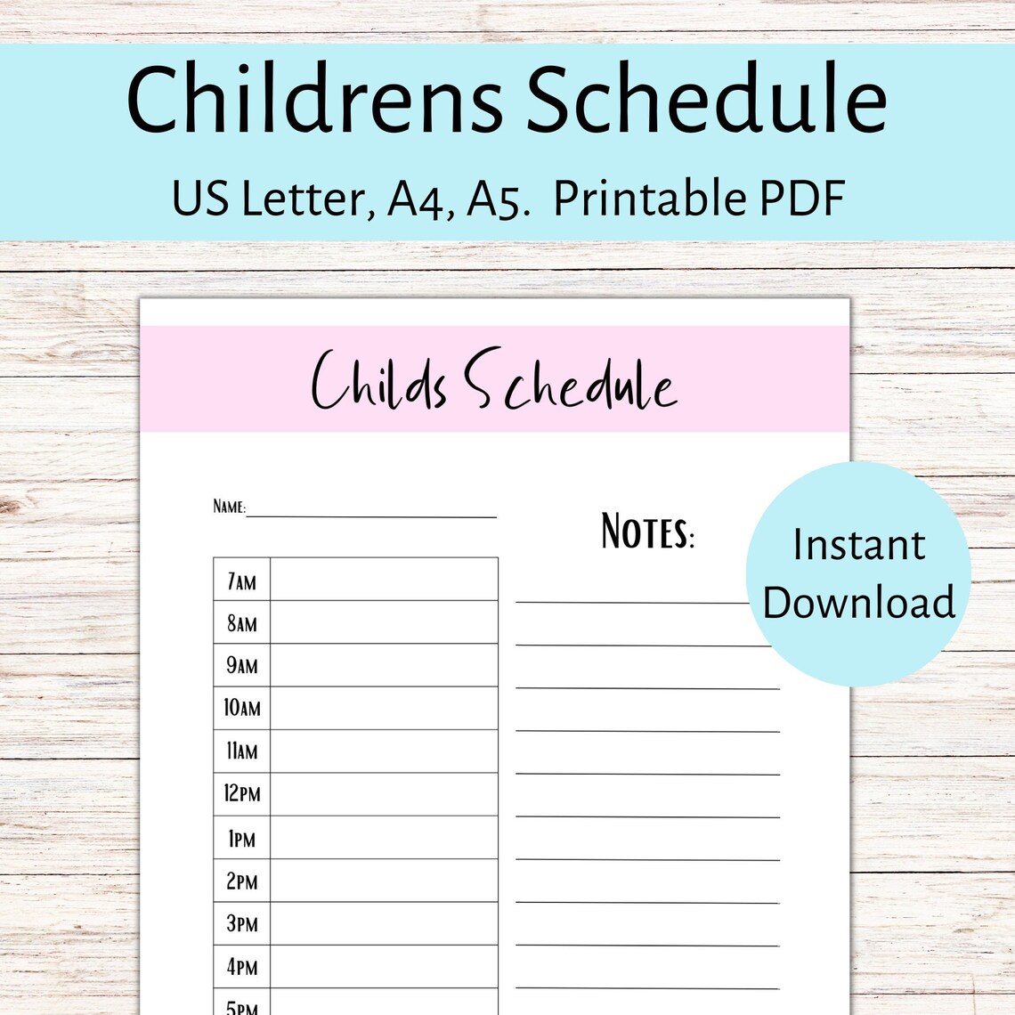 Kids Daily Schedule, Toddler, Preschool, Baby Schedule, Nanny Info ...