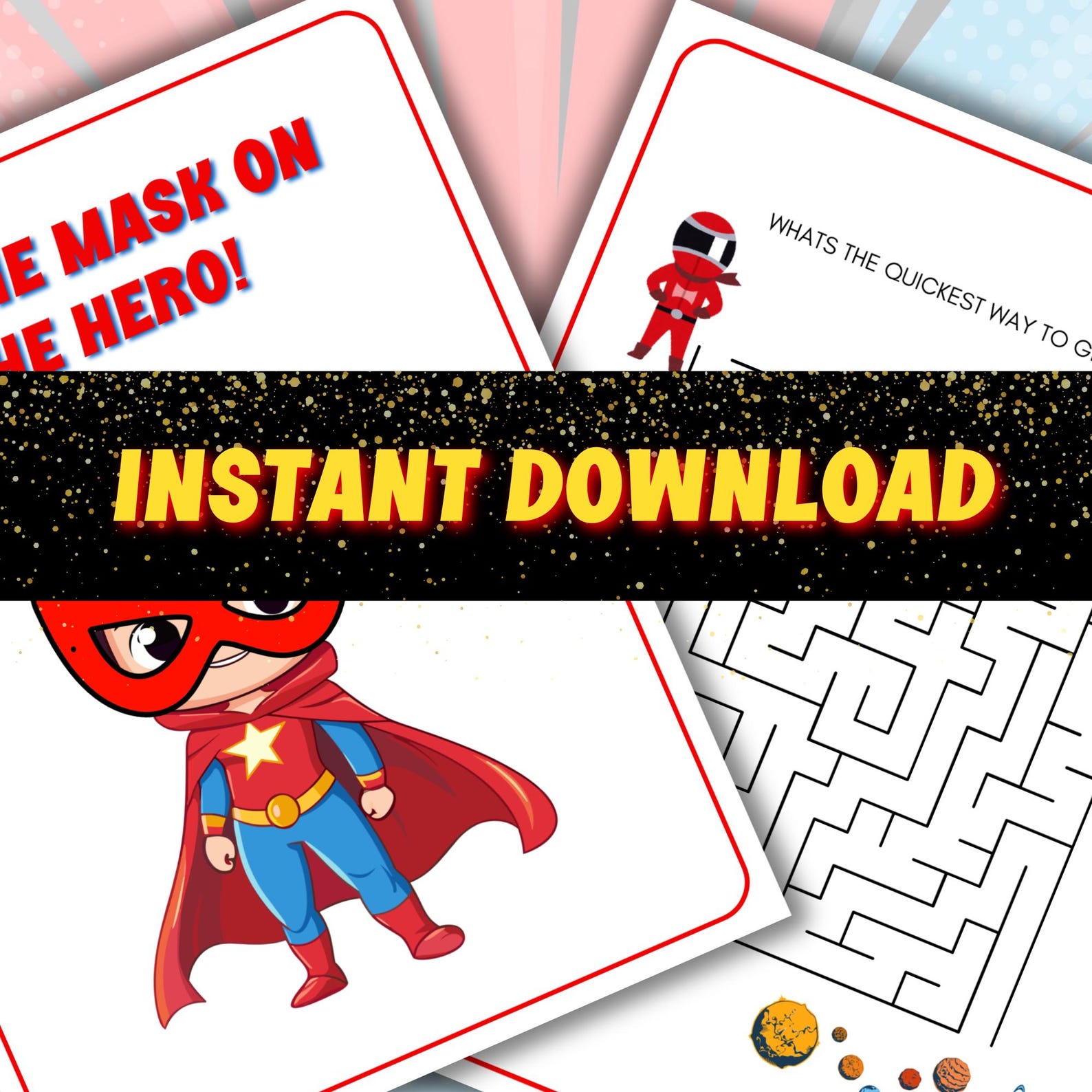 Superhero Activity Pack for Kids, Superhero Activities and Games for ...