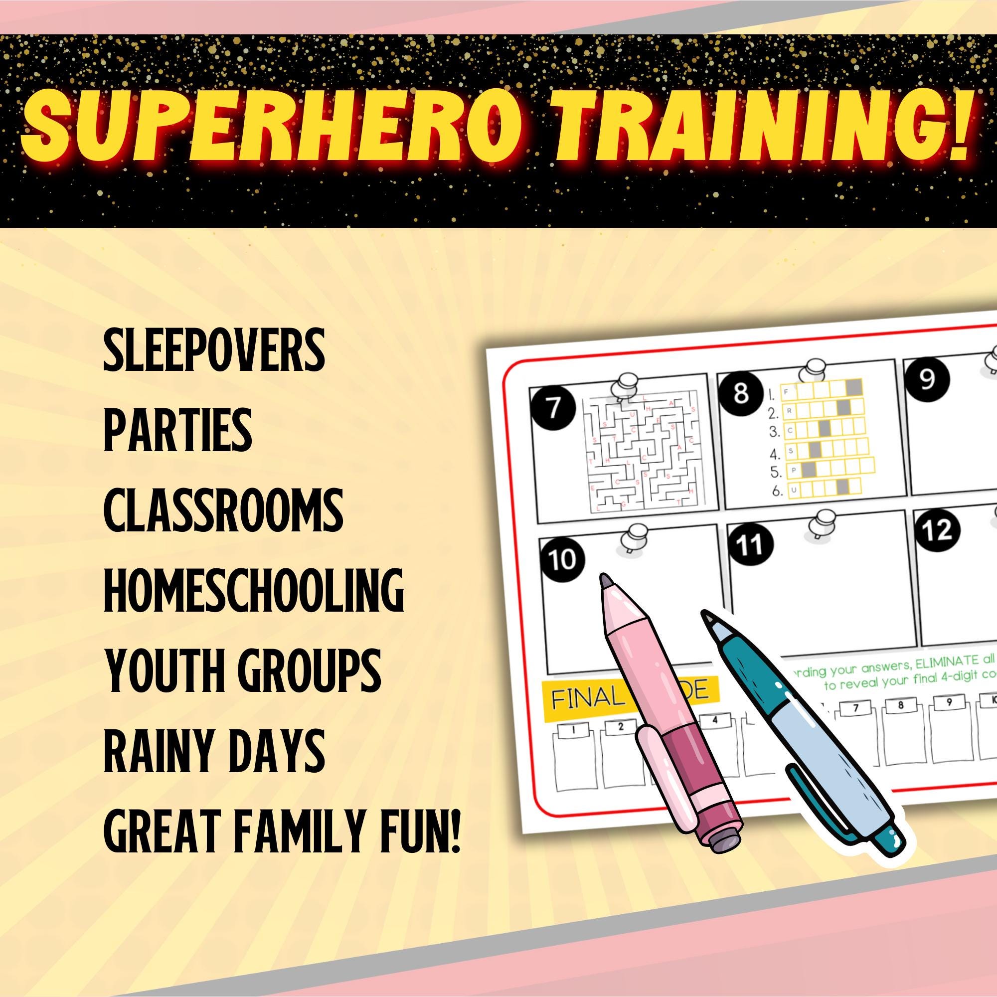 Superhero Escape Room for Kids, Superhero Activities for Children ...