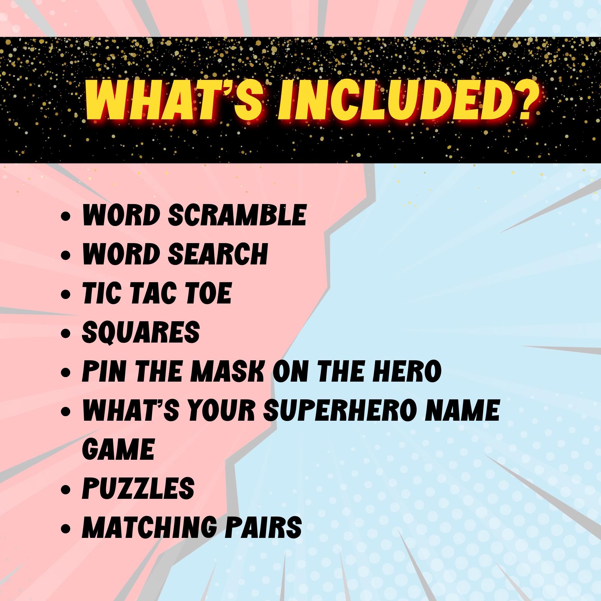 Superhero Activity Pack for Kids, Superhero Activities and Games for ...