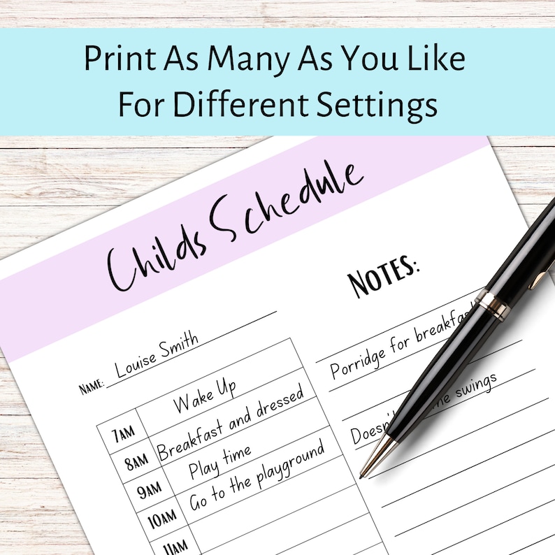 Kids Daily Schedule, Toddler, Preschool, Baby Schedule, Nanny Info ...