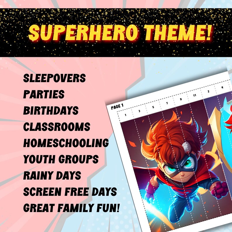 Superhero Agamographs for Kids, Superhero Activities and Games for ...