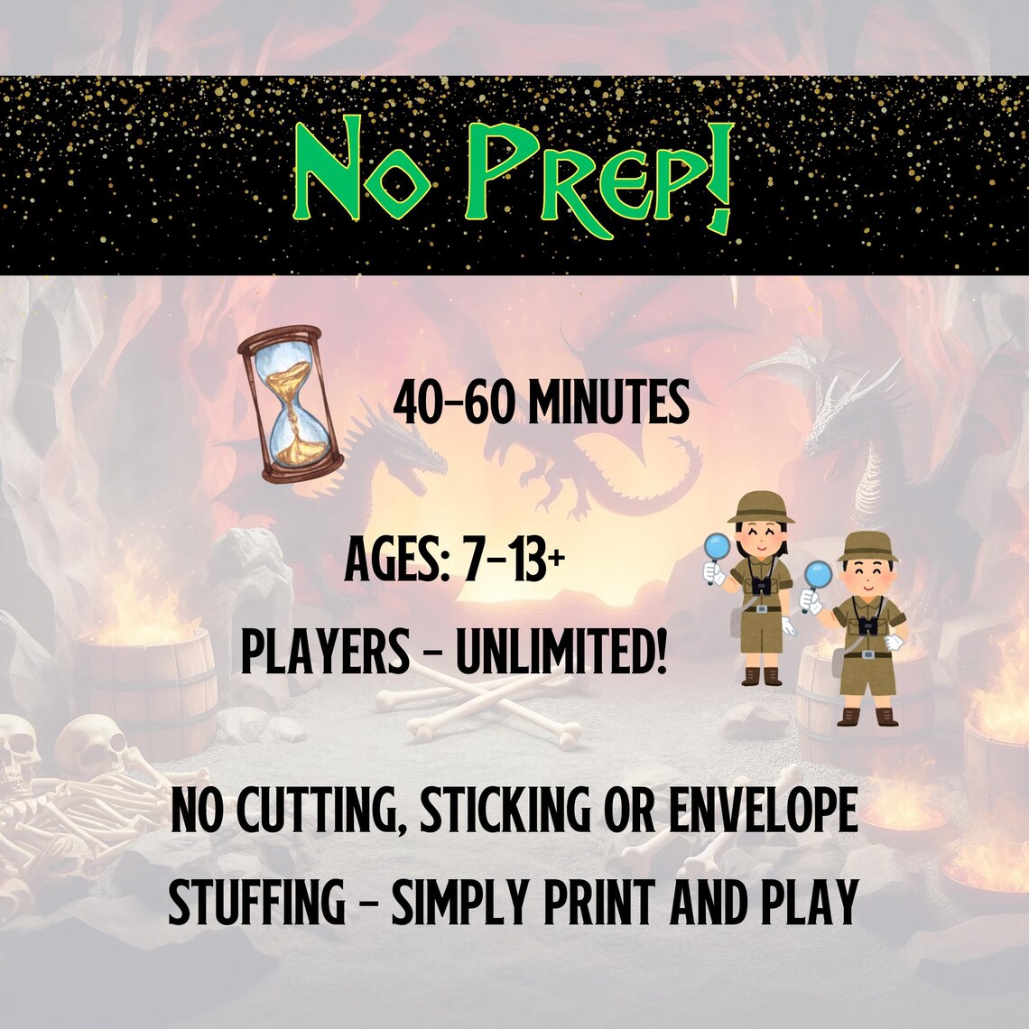 Dragons Lair Escape Room for Kids, Dragon Quest Activities for Children ...